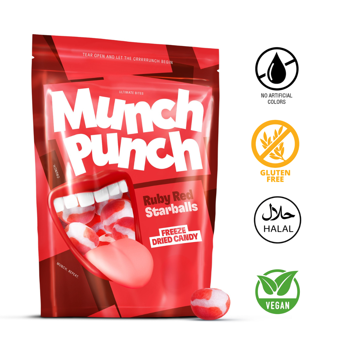 Munch Punch Freeze-Dried Candy - Ruby Red Starballs – Crunch Punch