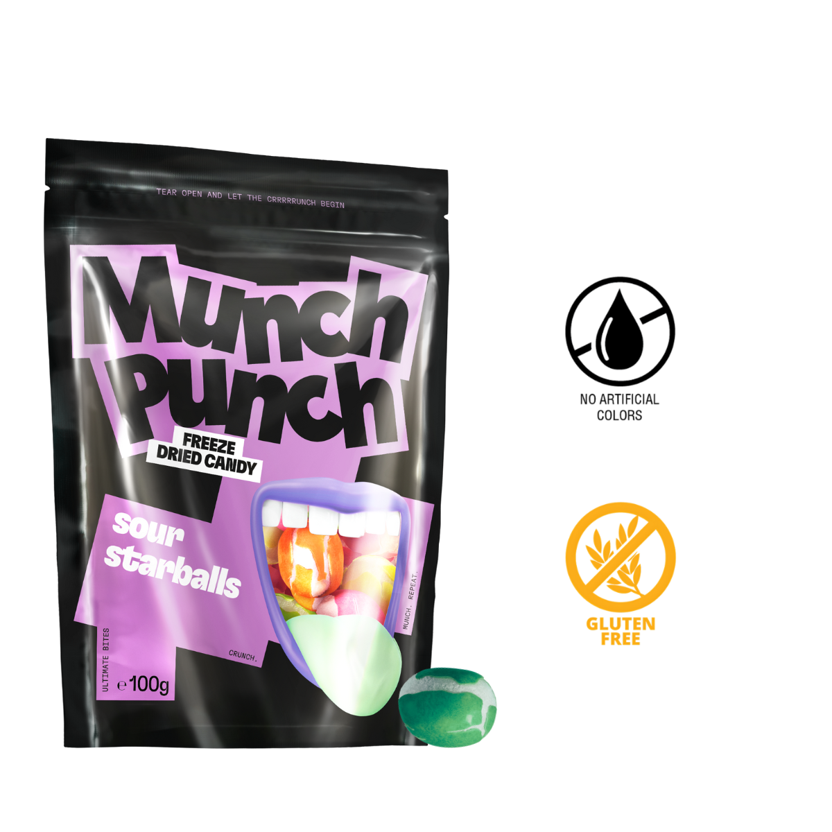 Munch Punch - Freeze Dried Candy Sour Starballs – Crunch Punch